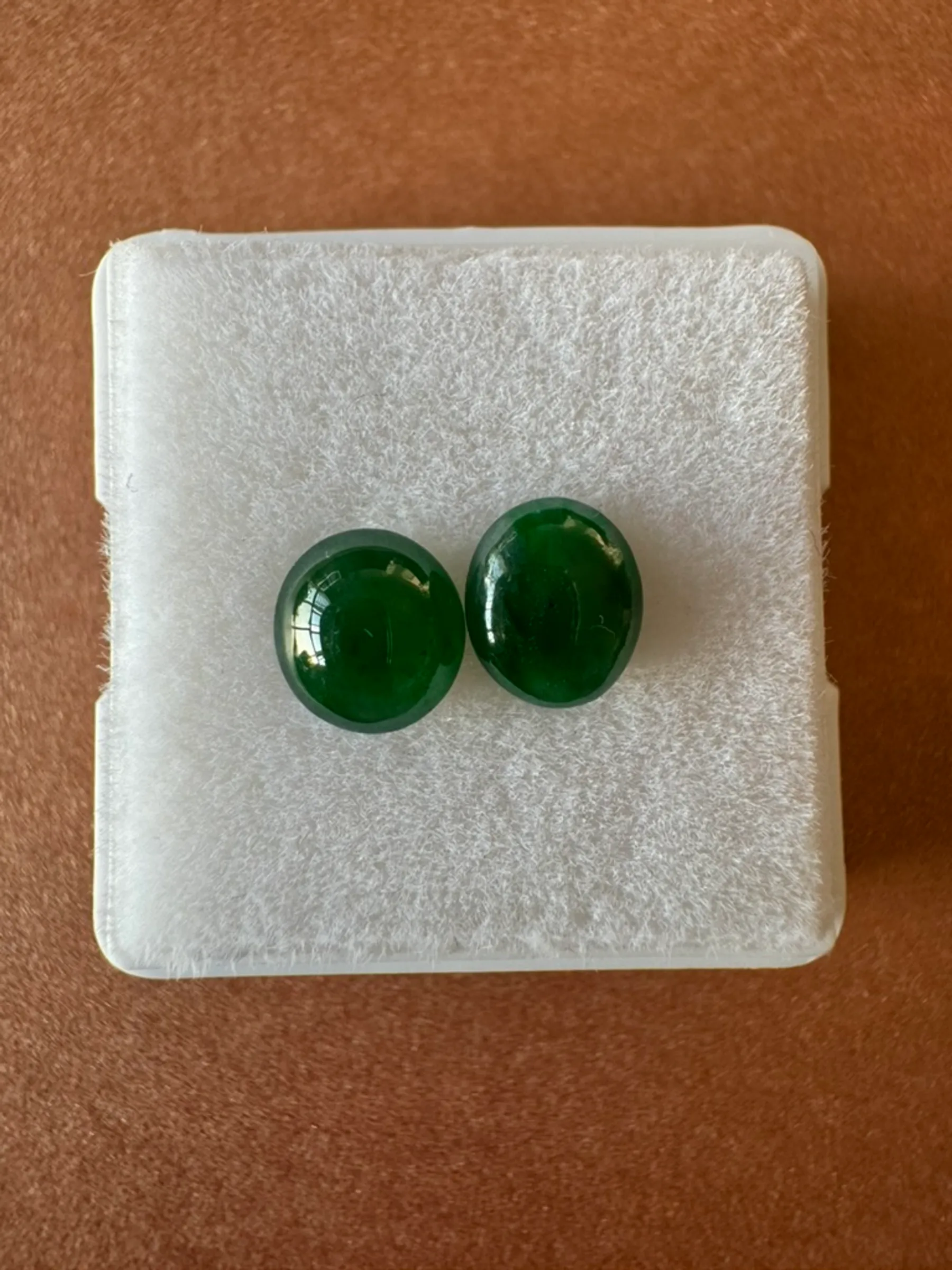 Beautiful Shade Type A Jadeite Jade Stones - pair