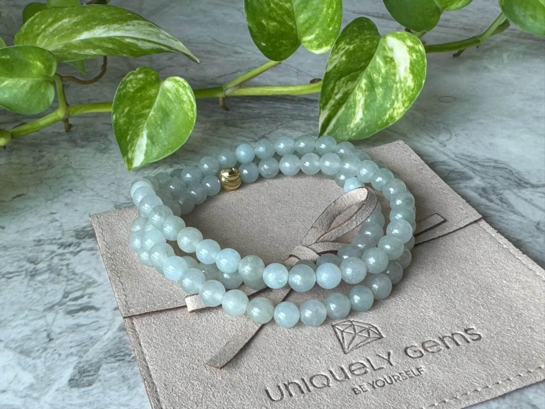 Translucent Type A Jade Necklace | 6.9 mm